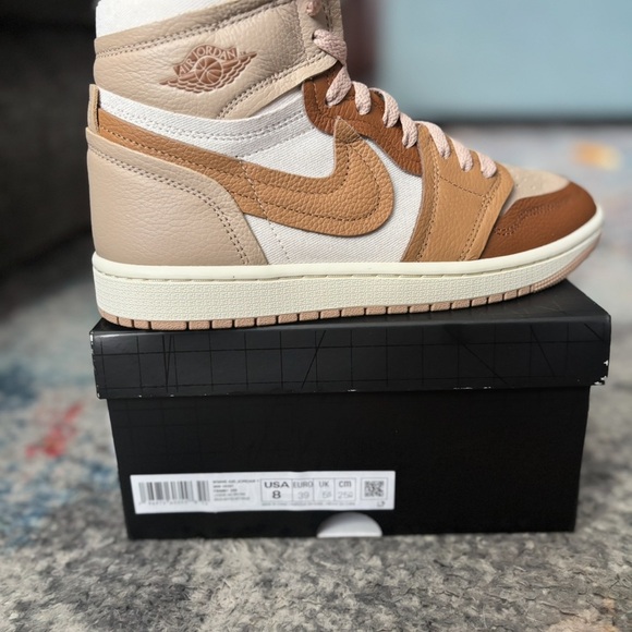 Jordan | Shoes | Air Jordan Hightop Sneakers In Brown And Cream | Poshmark